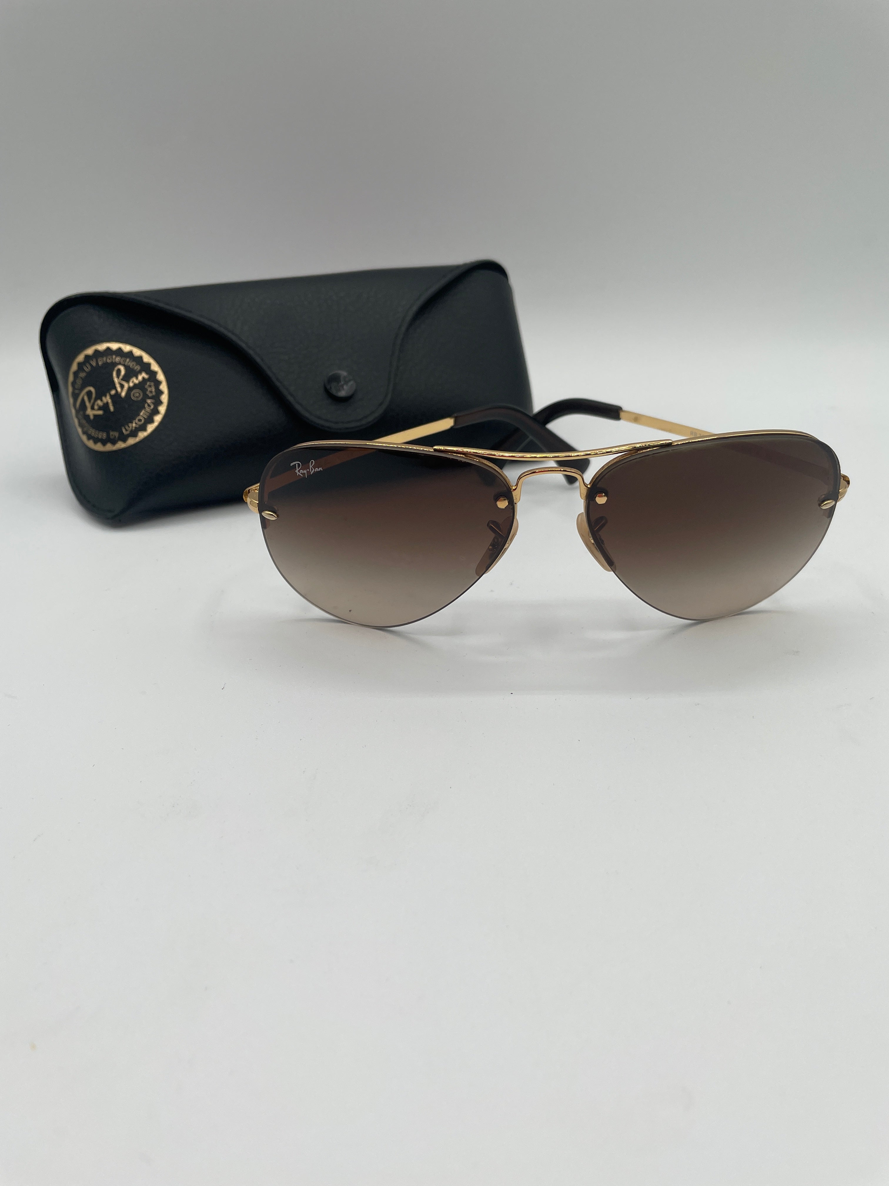 RAY BAN BROWN GRADIENT AVIATOR – Z Purses